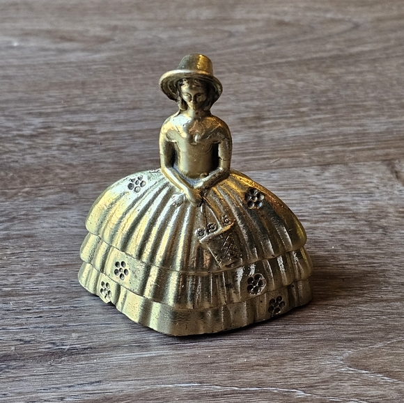 Accents | Bell Vintage Victorian Lady Brass Sculpture Made In England ...